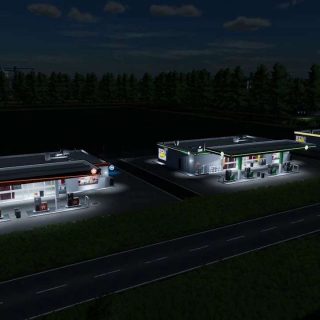 Gas Station Pack v1.0 FS22 Mod | Farming Simulator 22 Mod