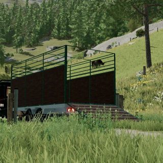 Homemade car trailer v1.0.1 FS22 Mod | Farming Simulator 22 Mod