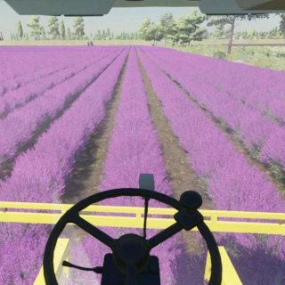 Lavender in Rows (Prefab) v1.0 FS22 Mod | Farming Simulator 22 Mod