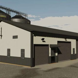 Metal Garage Or Workshop v1.0 FS22 Mod | Farming Simulator 22 Mod