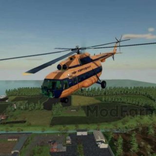 Mi-8 helicopter v1.0 FS22 Mod | Farming Simulator 22 Mod