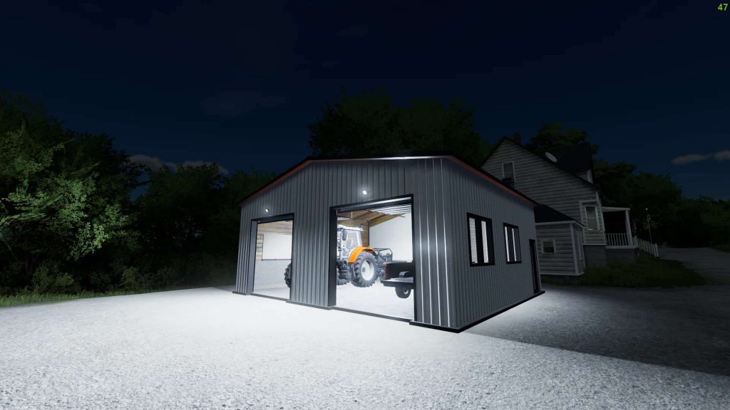 Modern Two Car Garage v1.0 FS22 Mod | Farming Simulator 22 Mod