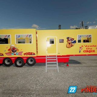 PINDER School Trailer v1.0 FS22 Mod | Farming Simulator 22 Mod