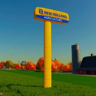 Placeable New Holland Dealer Signboard v1.0 FS22 Mod | Farming ...