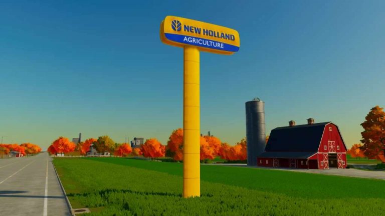 Placeable New Holland Dealer Signboard v1.0 FS22 Mod | Farming ...