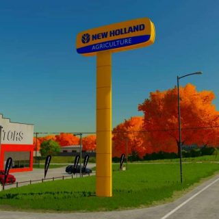 Placeable New Holland Dealer Signboard v1.0 FS22 Mod | Farming ...