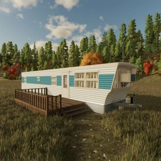 Retro Camping Home v1.0 FS22 Mod | Farming Simulator 22 Mod