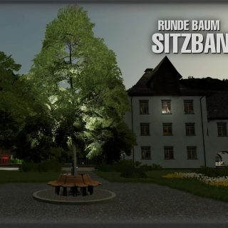 Round Tree Bench v1.0 FS22 Mod | Farming Simulator 22 Mod