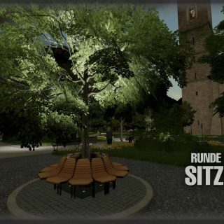 Round Tree Bench v1.0 FS22 Mod | Farming Simulator 22 Mod