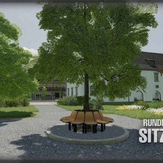 Round Tree Bench v1.0 FS22 Mod | Farming Simulator 22 Mod