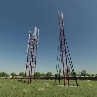 Transmitter Tower Pack v1.1 FS22 Mod | Farming Simulator 22 Mod