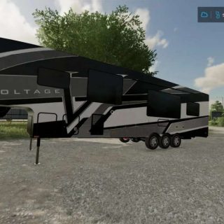 Voltage 5th Wheel Toy Hauler Camper v2.0 FS22 Mod | Farming Simulator ...