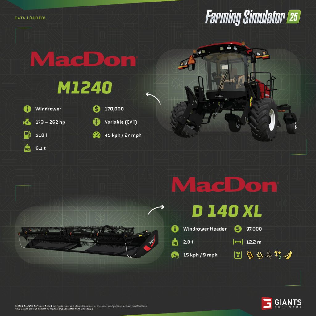 Farming Simulator 25: Updated Fact Sheet Collection