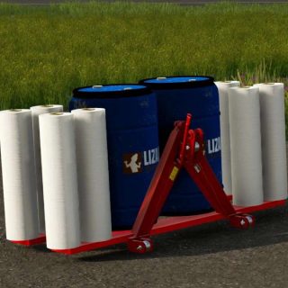 Balewrap/Silage Barrel Holder v1.0 FS22 Mod | Farming Simulator 22 Mod