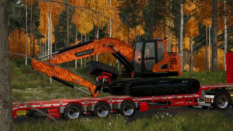 Doosan 235LCR Edit + Rotortilt v1.0 FS22 Mod | Farming Simulator 22 Mod