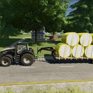 Gooseneck Hitch Adapter With Bale Spikes v1.0 FS22 Mod | Farming ...