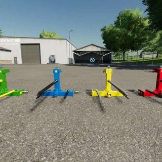 Gooseneck Hitch Adapter With Bale Spikes v1.0 FS22 Mod | Farming ...
