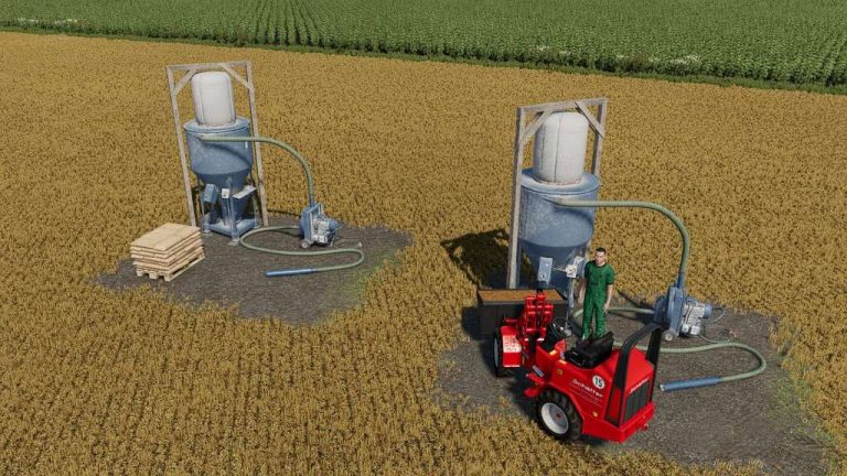 Grist Mill With Mixer Cross Play v1.0 FS22 Mod | Farming Simulator 22 Mod