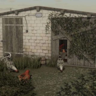 Little Brick Hen House v1.0 FS22 Mod | Farming Simulator 22 Mod