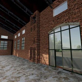 Old Disused Red Brick Factory v1.0 FS22 Mod | Farming Simulator 22 Mod