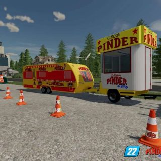 PINDER construction cone v1.0 FS22 Mod | Farming Simulator 22 Mod
