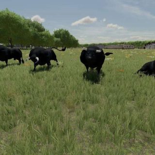 Placeable Bulls v1.0 FS22 Mod | Farming Simulator 22 Mod