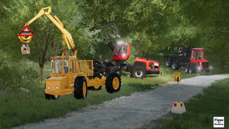 Swedish Construction Sign Pack v1.0 FS22 Mod | Farming Simulator 22 Mod