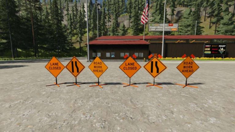 Traffic Cones And Barricades v1.0.0.1 FS22 Mod | Farming Simulator 22 Mod