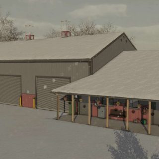3 Stars Garage WITH WORKSHOP AREA v1.0 FS22 Mod | Farming Simulator 22 Mod