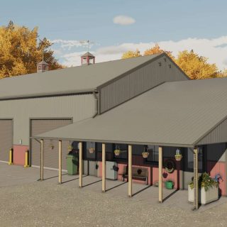 3 Stars Garage WITH WORKSHOP AREA v1.0 FS22 Mod | Farming Simulator 22 Mod