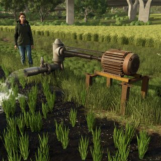 Harvesting, Planting & Sowing Rice in Farming Simulator 25