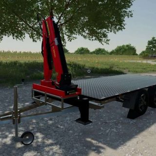 Construction yard Stani trailer v1.1 FS22 Mod | Farming Simulator 22 Mod