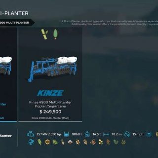 Kinze 4900 Multi-Planter Pack v1.0 FS22 Mod | Farming Simulator 22 Mod