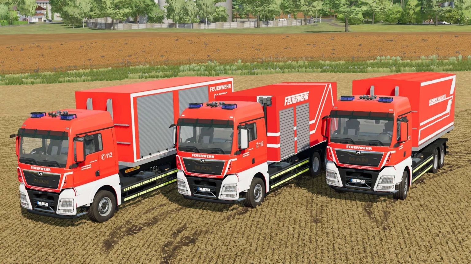 MAN TGX HKL Fire Truck & Containers v1.0 FS22 Mod | Farming Simulator ...