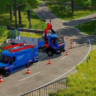 Renault D16 Crane (ENEDIS) v1.0.0.1 FS22 Mod | Farming Simulator 22 Mod