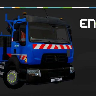 Renault D16 Crane (ENEDIS) v1.0.0.1 FS22 Mod | Farming Simulator 22 Mod