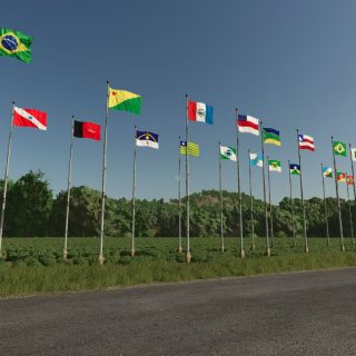 Brazilian Flags v1.0.0.0 FS25 Mod | Farming Simulator 22 Mod