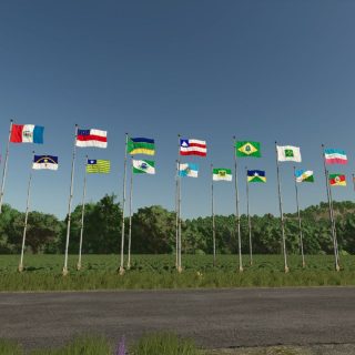 Brazilian Flags v1.0.0.0 FS25 Mod | Farming Simulator 22 Mod