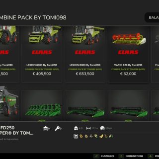 Combine And Headers Pack v1.0.0.0 FS25 Mod | Farming Simulator 22 Mod