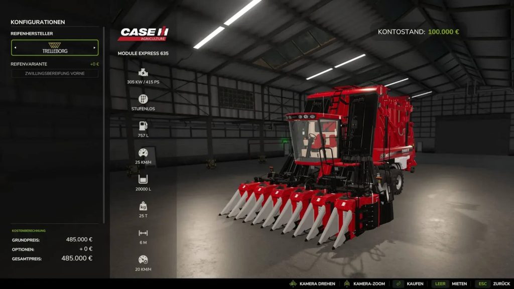 Cotton Harvester Case Module Express 635 v1.0.0.0 FS25 Mod | Farming ...