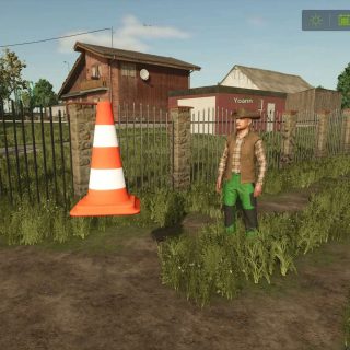 Movable traffic cone v1.0.0.0 FS25 Mod | Farming Simulator 22 Mod