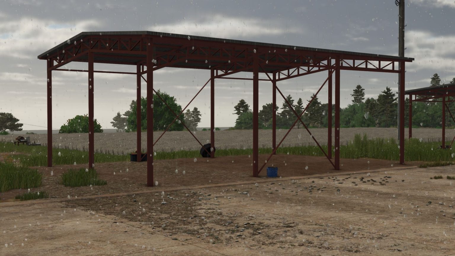 Old Sheds For Bales v1.0.0.0 FS25 Mod | Farming Simulator 22 Mod