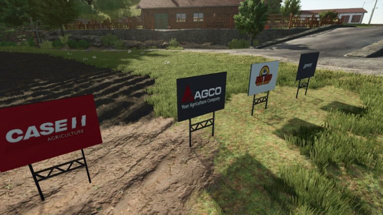 Brand Yard Signs v1.0.0.0 FS25 Mod | Farming Simulator 22 Mod