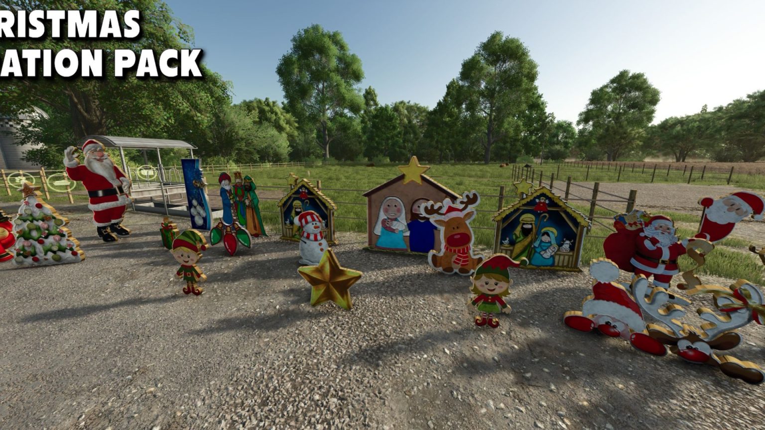 Christmas Decorations Pack v1.0.0.0 FS25 Mod | Farming Simulator 22 Mod