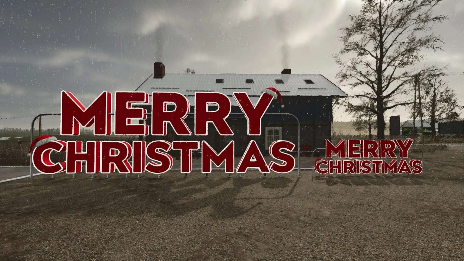 Christmas Yard Sign v1.0.0.0 FS25 Mod | Farming Simulator 22 Mod