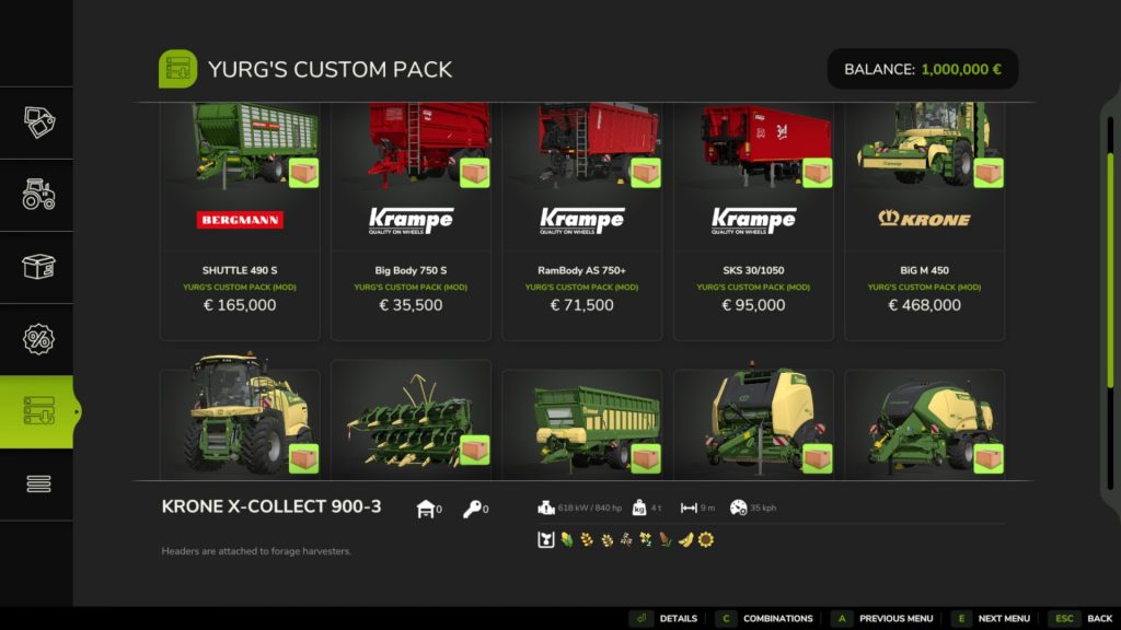 Yurg's Custom Pack v1.0.0.1 FS25 Mod | Farming Simulator 22 Mod