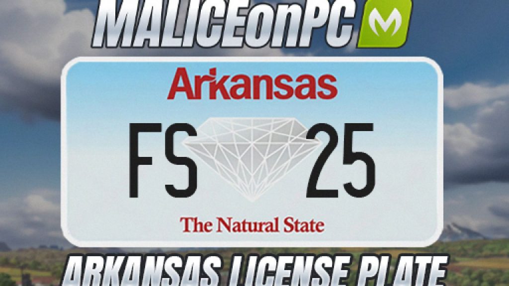 Arkansas License Plates V1.0.0.1 FS25 Mod | Farming Simulator 22 Mod