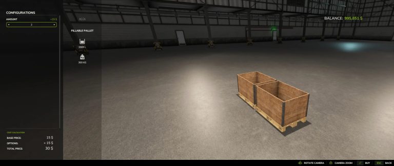 Fillable Pallets v1.0.0.0 FS25 Mod | Farming Simulator 22 Mod