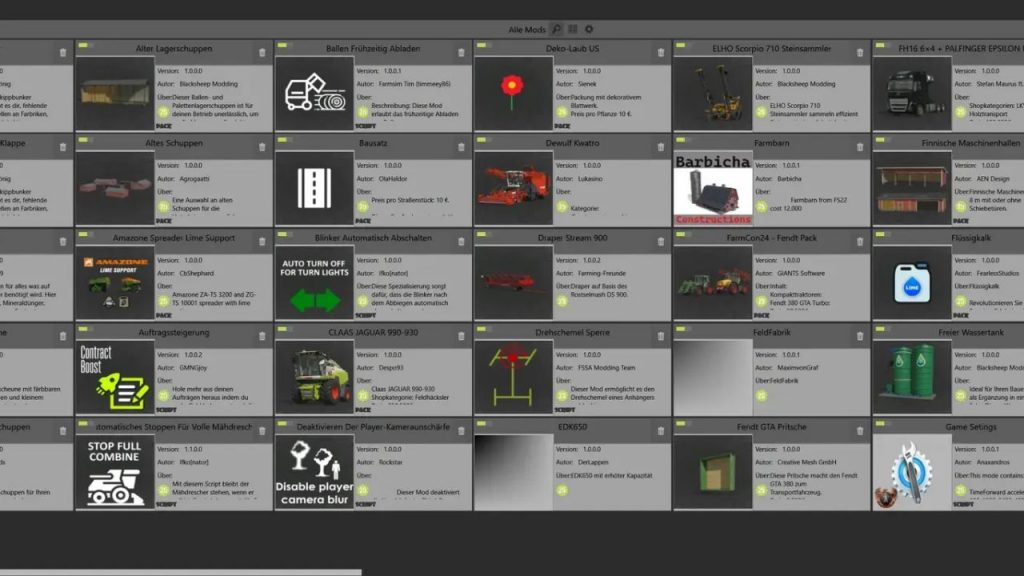 Mod Manager V3.8.1.0 FS25 Mod | Farming Simulator 22 Mod