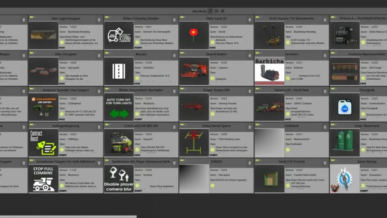 Mod Manager V3.8.1.0 FS25 Mod | Farming Simulator 22 Mod